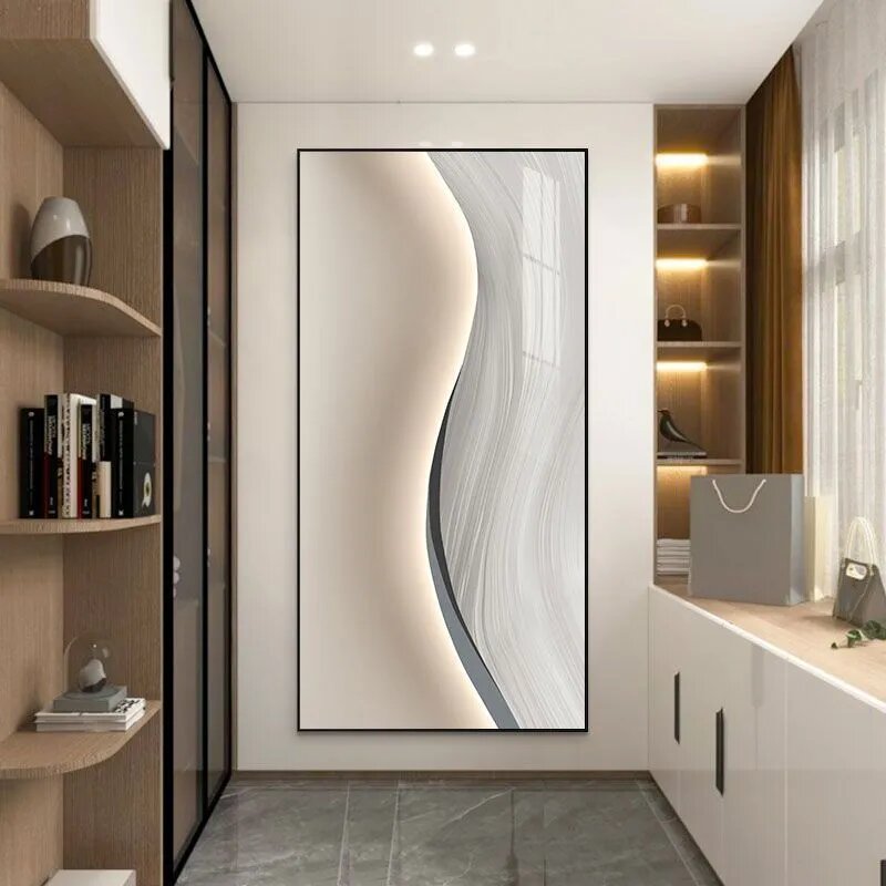 Декоративная панель для электросчетчика 50x70 см скрытые картины, левое открывание Без сверления + кристальная поверхность