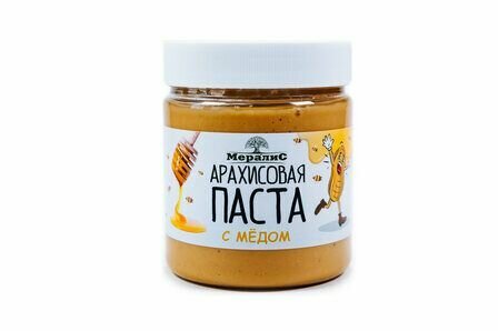 Мералис Арахисовая паста - С мёдом (500 г) без сахара, натуральная