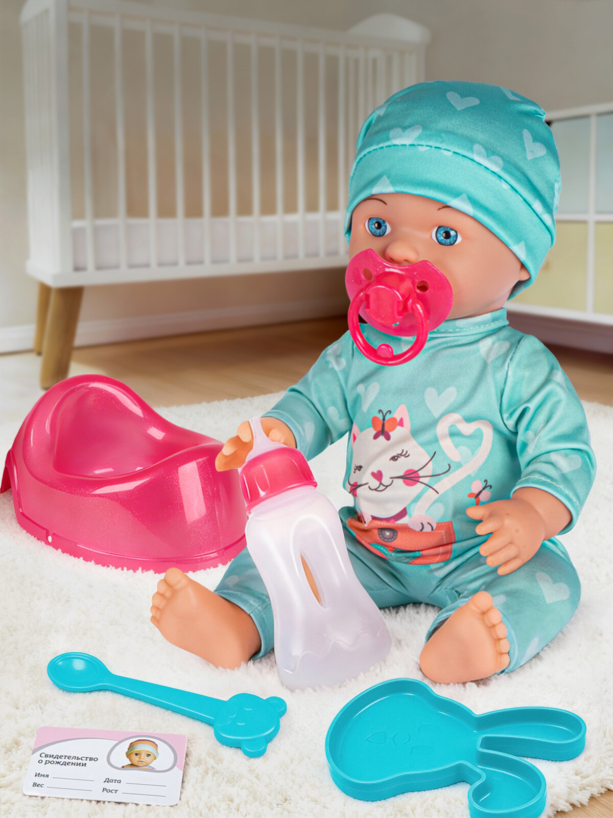Интерактивная Кукла-Пупс Милашка с аксессуарами мелодии В. Шаинского, игра в дочки-матери, JB0211603