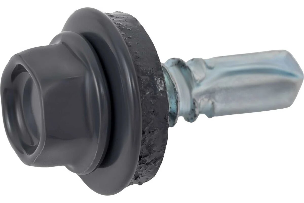 Саморез 5,5х19 RAL 7024 мокрый асфальт по металлу сверло №3 250 шт, 1 уп.