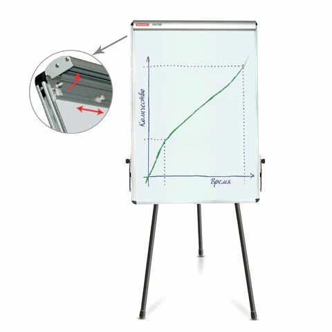 Доска-флипчарт магнитно-маркерная 70х100 см, тренога, гарантия 10 ЛЕТ, BRAUBERG, 231720