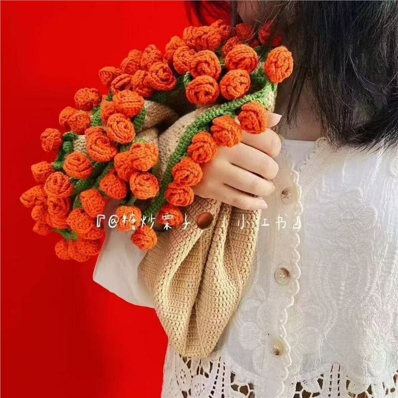 Вязаная пряжа своими руками, DIY роза, ландыш, плед, букет жасмина, набор для креативного подарка