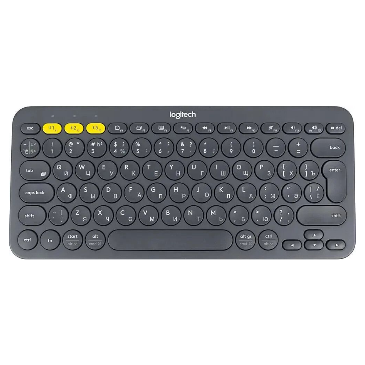 Клавиатура Logitech K380BK Multi-Device (920-007584) темно-серый, беспроводная