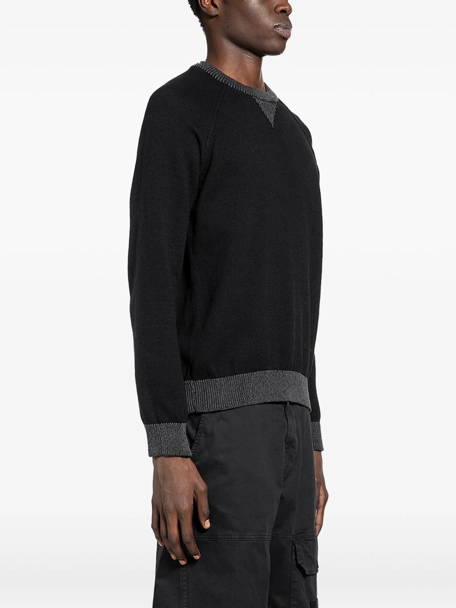 Свитер Stone Island Crew-neck sweater, размер S, , черный — фото 1