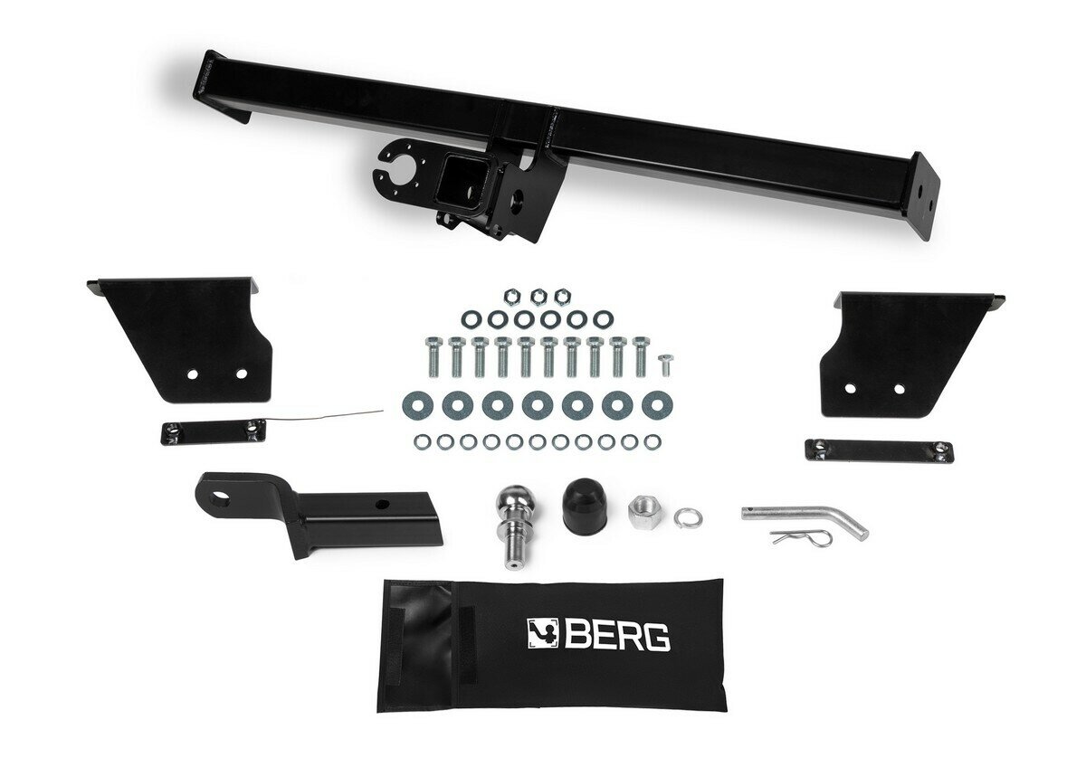 Фаркоп с элект. Smart, под квадрат для Nissan Qashqai I, II поколение 2006-2019 2019-н. в, шар E, 1500/75 кг, F.4111.002, Berg (паспорт, сертификат)