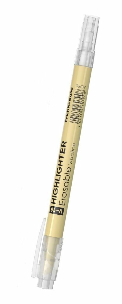 Текстовыделитель Erich Krause Visioline V-16 Erasable Pastel, цвет желтый 60790