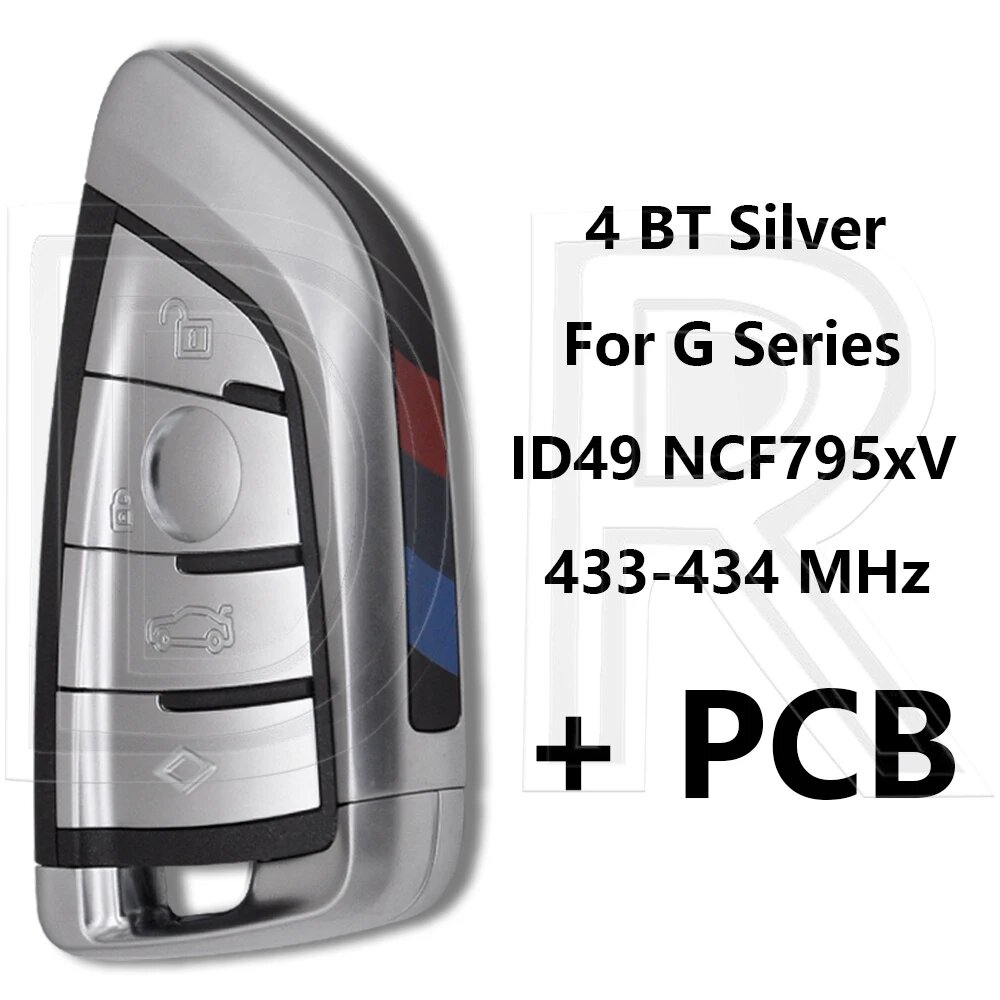 Отличный N5F-ID21A оригинальный PCB ID49 434 МГц бесконтактный автомобильный дистанционный ключ для BMW G серии 3 5 6 7 X3 X5 X7 G01 G02 G08 G30 G31 G32 G38 Silver 4 BT, PCB Board A