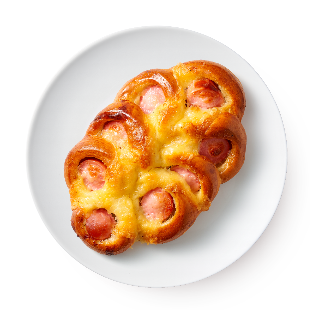 Вензель с сосиской и сыром