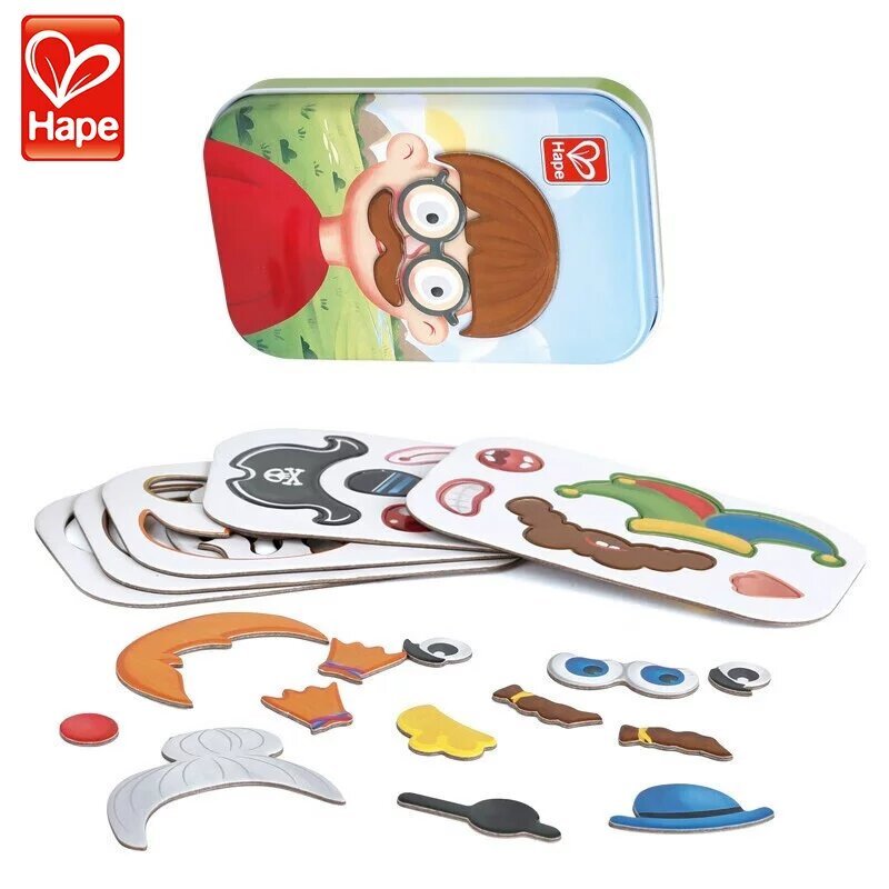 Hape Превращающаяся Магнитная Пазл-Игра Коробка для Детей - Образовательная Настольная Игра в Подарок
