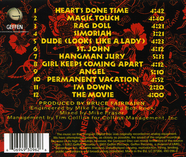 Компакт-диск Aerosmith - Permanent Vacation (1 CD) — фото 1