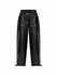 Брюки Jil Sander Drawstrings leather trousers, размер 36, black/black