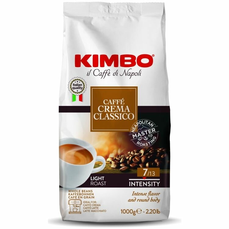 Кофе в зёрнах Kimbo Caffe Crema Classico, 1 кг.