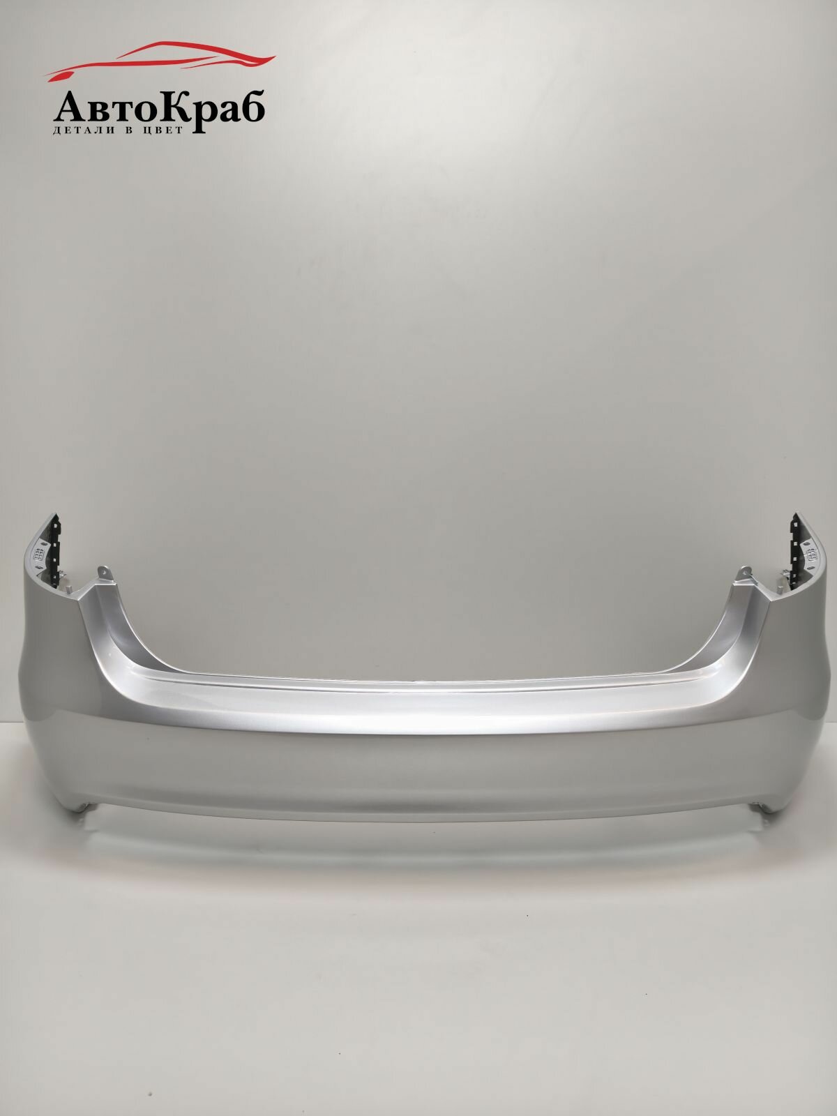 Бампер задний седан в цвет для Киа Рио 3 2011 - 2015 г. RHM - серебристый