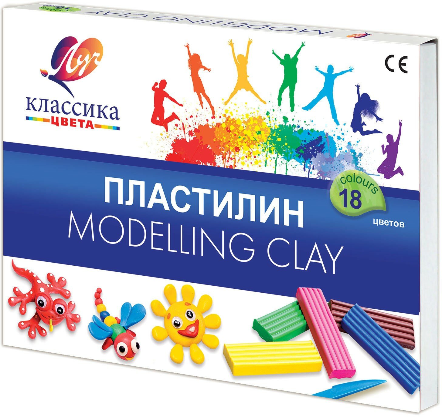 Пластилин детский Классика, 18 цветов