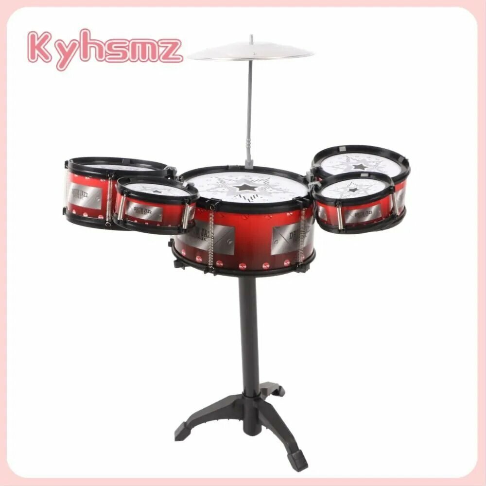 Комплект барабанов, портативная джазовая установка, развивающая для детей и начинающих музыкантов