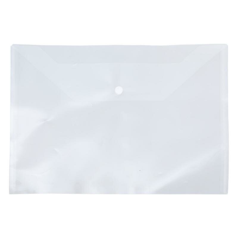 Прозрачный файл-конверт с застёжкой-кнопкой, прозрачный