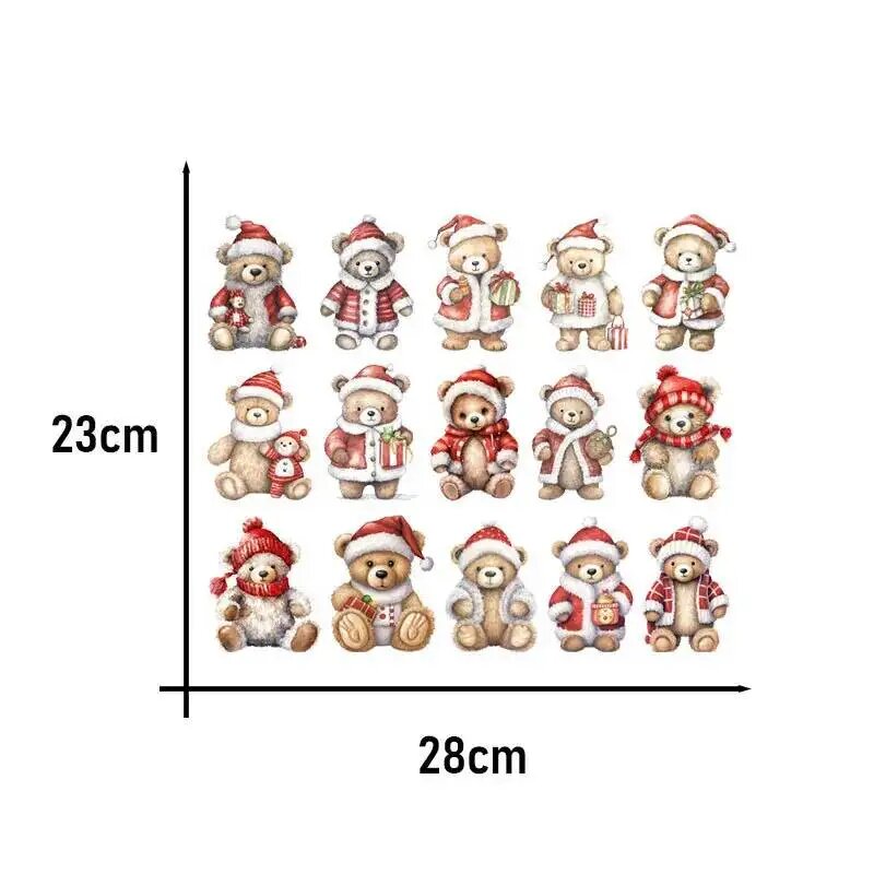 Виниловые наклейки для термопечати с медведем и животными NTH-00300