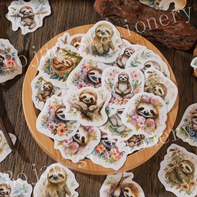 Стикеры, Mr.paper, 46 листов/коробка, тема милого ленивца, мультяшные наклейки, можно использовать для украшения блокнотов, подарков