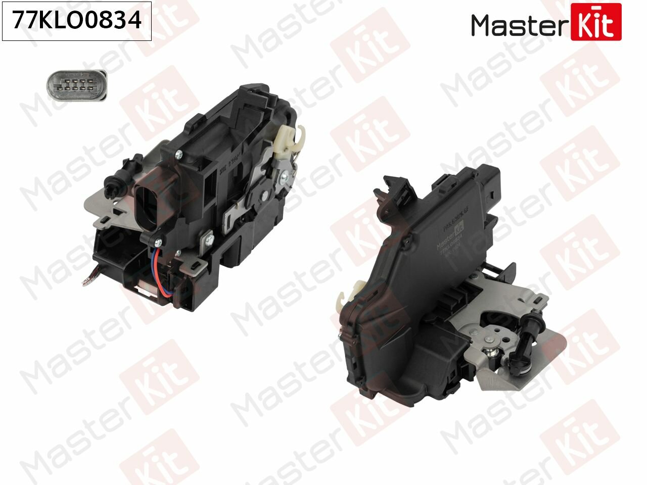 Замок передней правой двери Audi A4 8E2 B6 8E5/A6 4B2 C5 4B5 1997 - 2005 - MasterKit 77KLO0834
