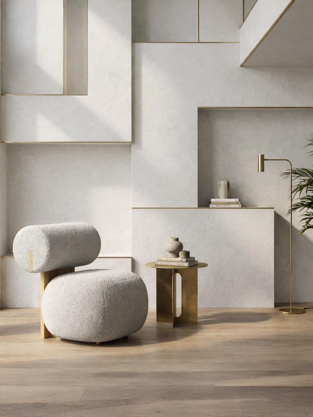 Кресло мягкое для отдыха дома Осло, Дуб Золотой / ткань BARNI SILVER, Серый