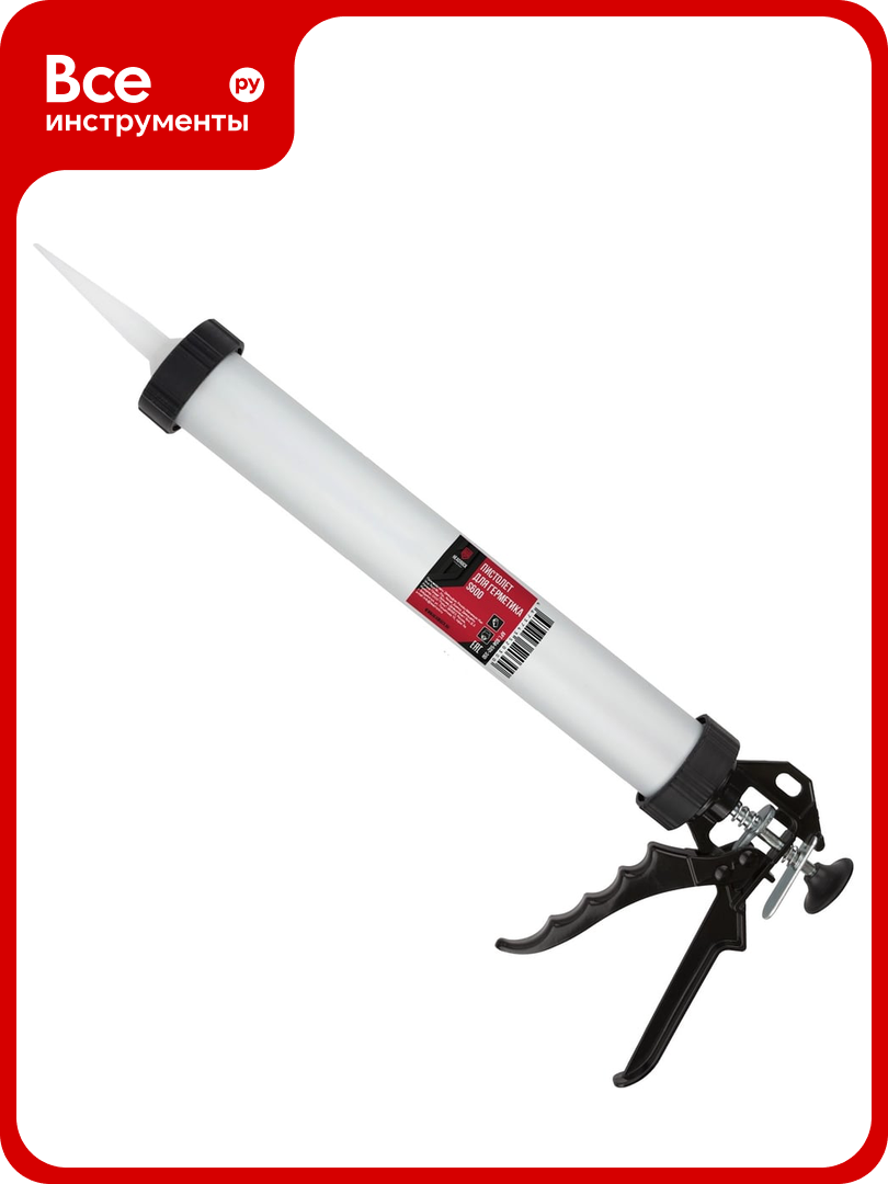 Пистолет для герметика HEADROCK s600 804-502-350 алюминиевый корпус со стальной арматурой, механическое приведение