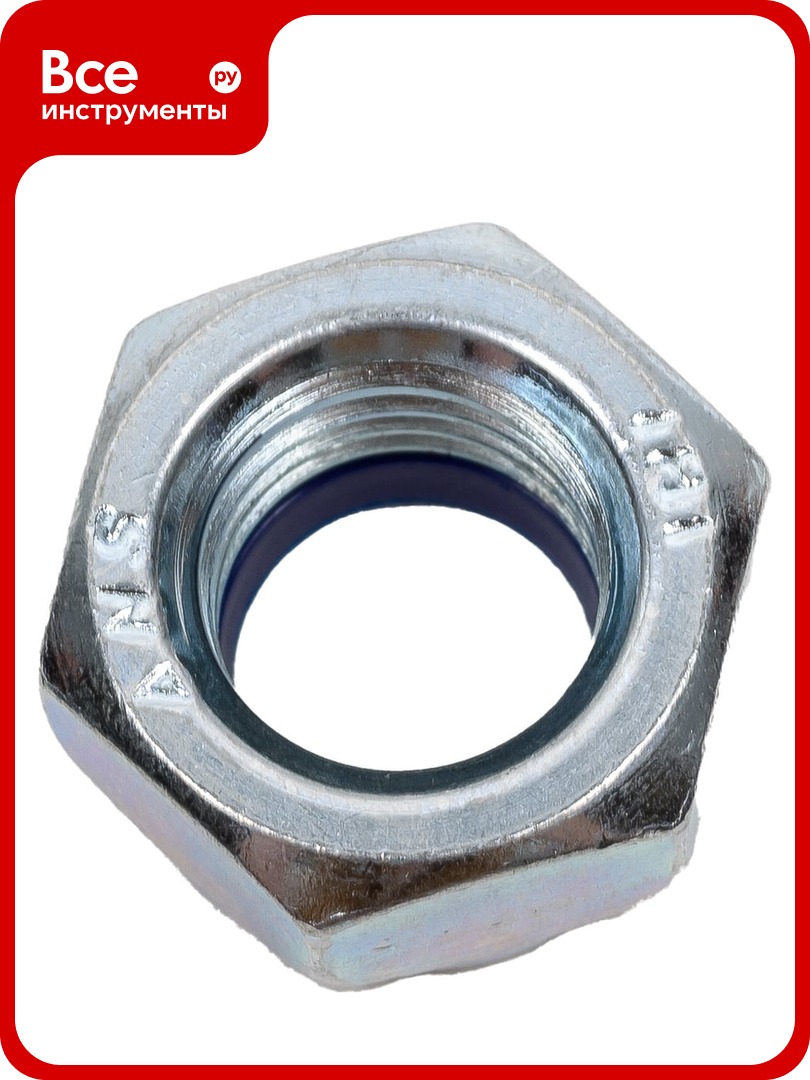 Гайка Госкреп DIN985 М18 2 шт 6-0037070, стальная конструкция с цинковым покрытием, усиленная прочность, правая резьба