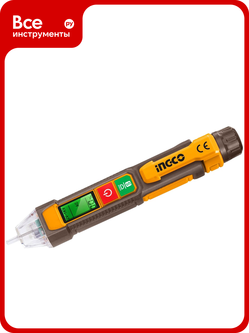 Отвертка индикаторная бесконтактная INGCO 1000 В VD210003