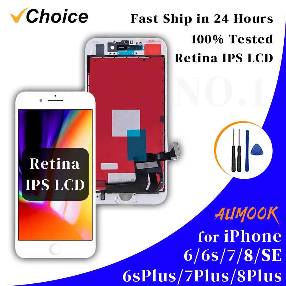 Retina IPS ЖК-дисплей для iPhone 6Plus 6sPlus 7Plus 8Plus SE2020 ЖК-дисплей с iP 7Plus White TFT