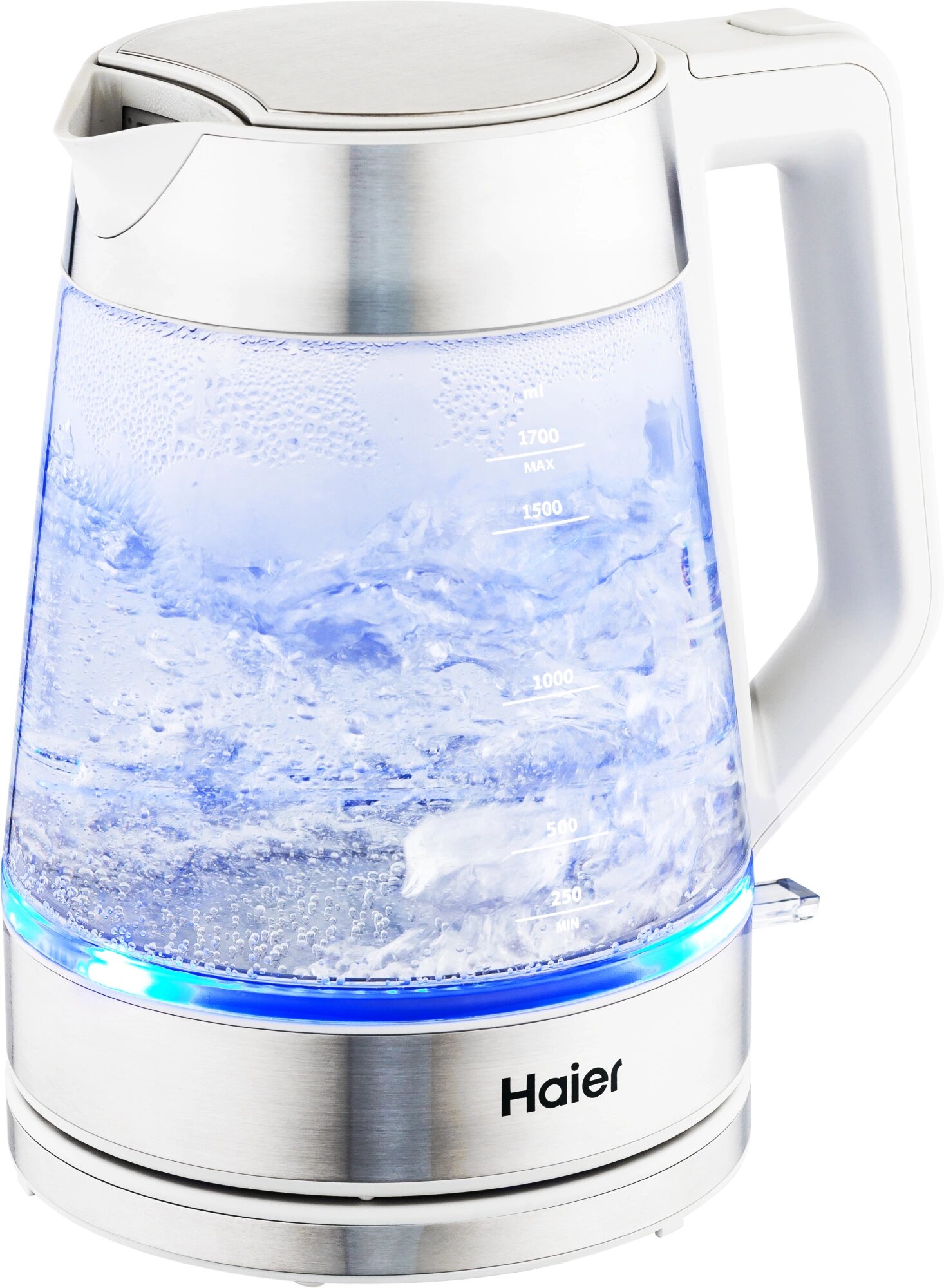 Чайник электрический Haier HK-500 1.7л. 2200Вт серый/белый