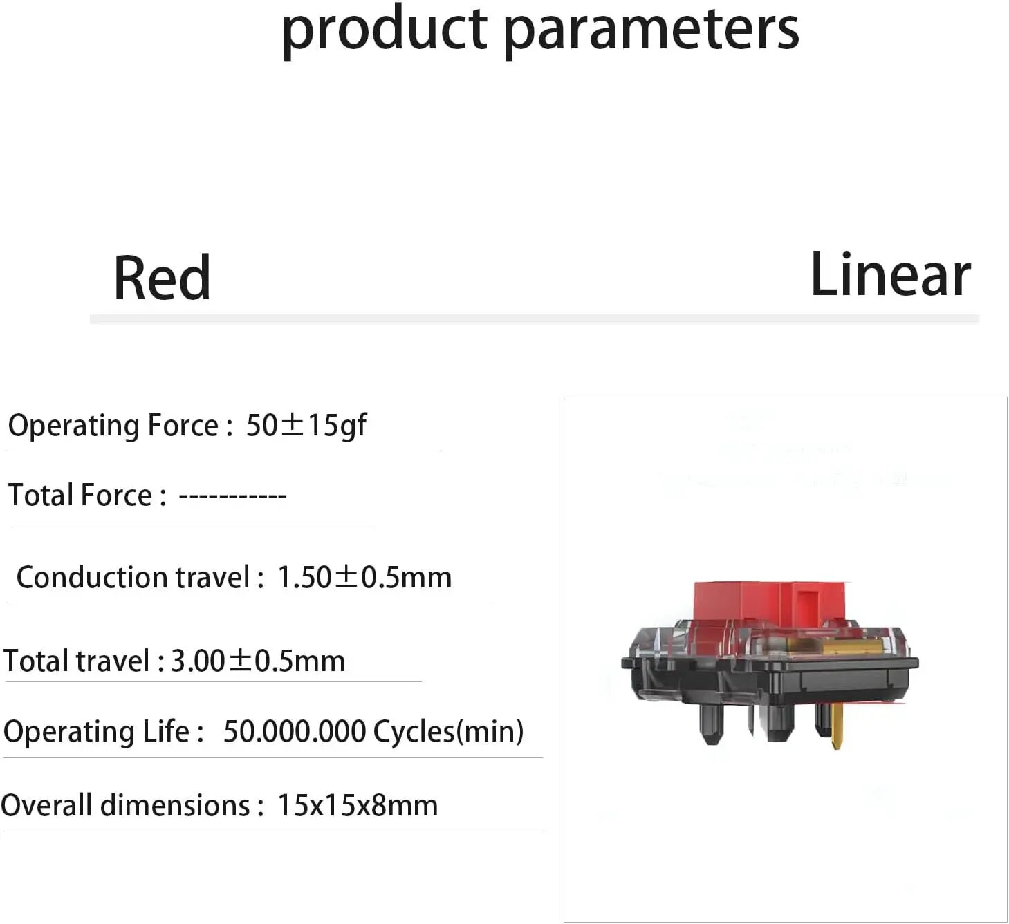 Kaih Choc Switch V1 1350 Белый Браун 70pcs, Red Linear 50g