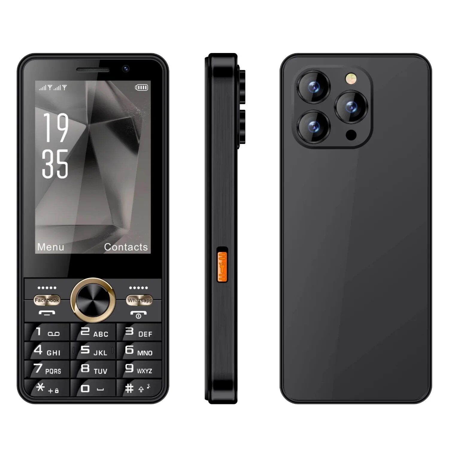 Smart Slim Button Android Senior Phone 3,5-дюймовый смартфон с сенсорным экраном 4G LTD 2 ГБ 16 ГБ Google Play OS 8,1 Точка доступа с двумя SIM-картами и Wi-Fi With 16G TF card