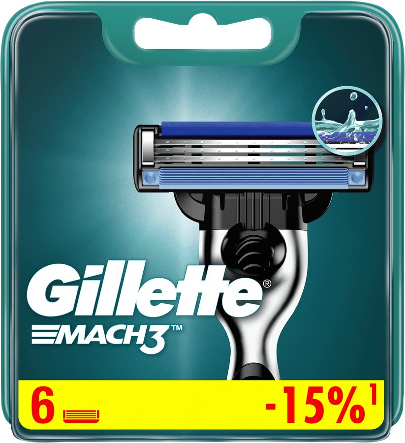 Кассеты сменные для бритья GILLETTE Mach3, / (Вьетнам) 6шт