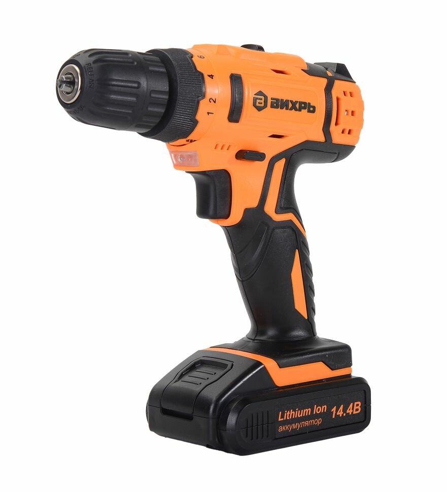 Дрель-шуруповерт аккумуляторная ДА-14.4Л-2 (2.0 А/ч) Вихрь 72/14/15