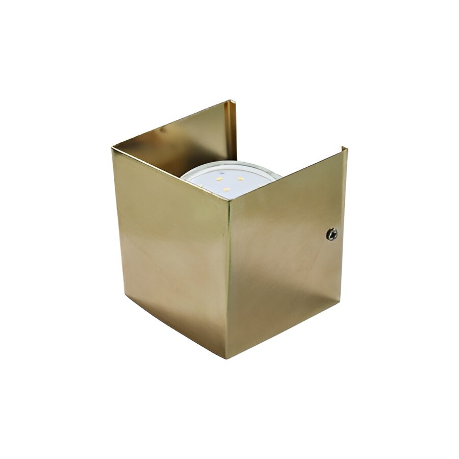 Светильник Ecola GX53-N51 настенный бра прямоугольный золото 1*GX53 100х100х90