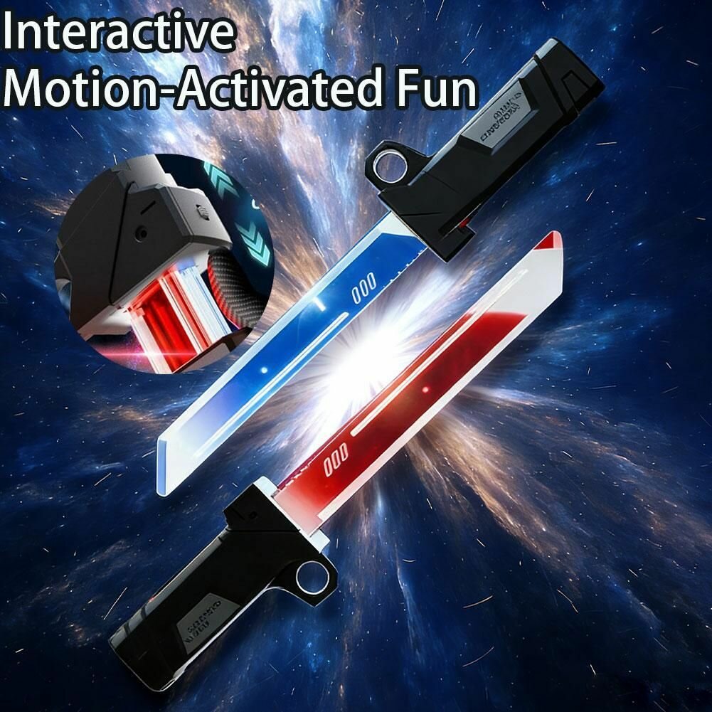 Светящийся обоюдоострый световой меч с парной вставкой, телескопический меч Дэдпула-самурая, игрушечный меч для мальчиков