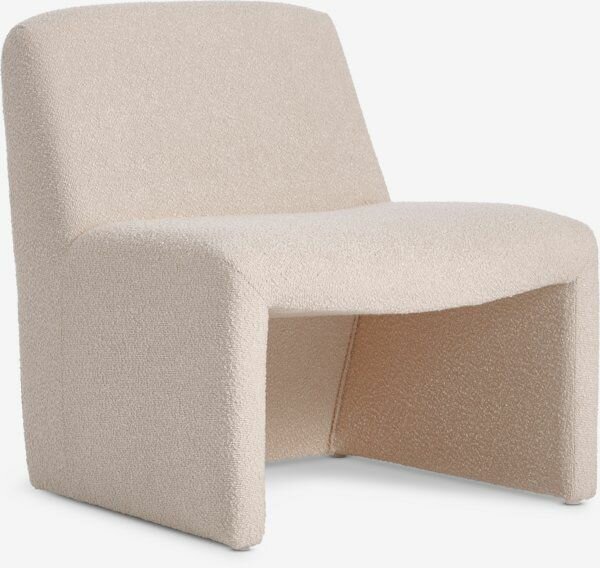 Кресло плюшевое Jysk BULLERUP, цвет кремовый Ш69 x В75 x Г70 см.