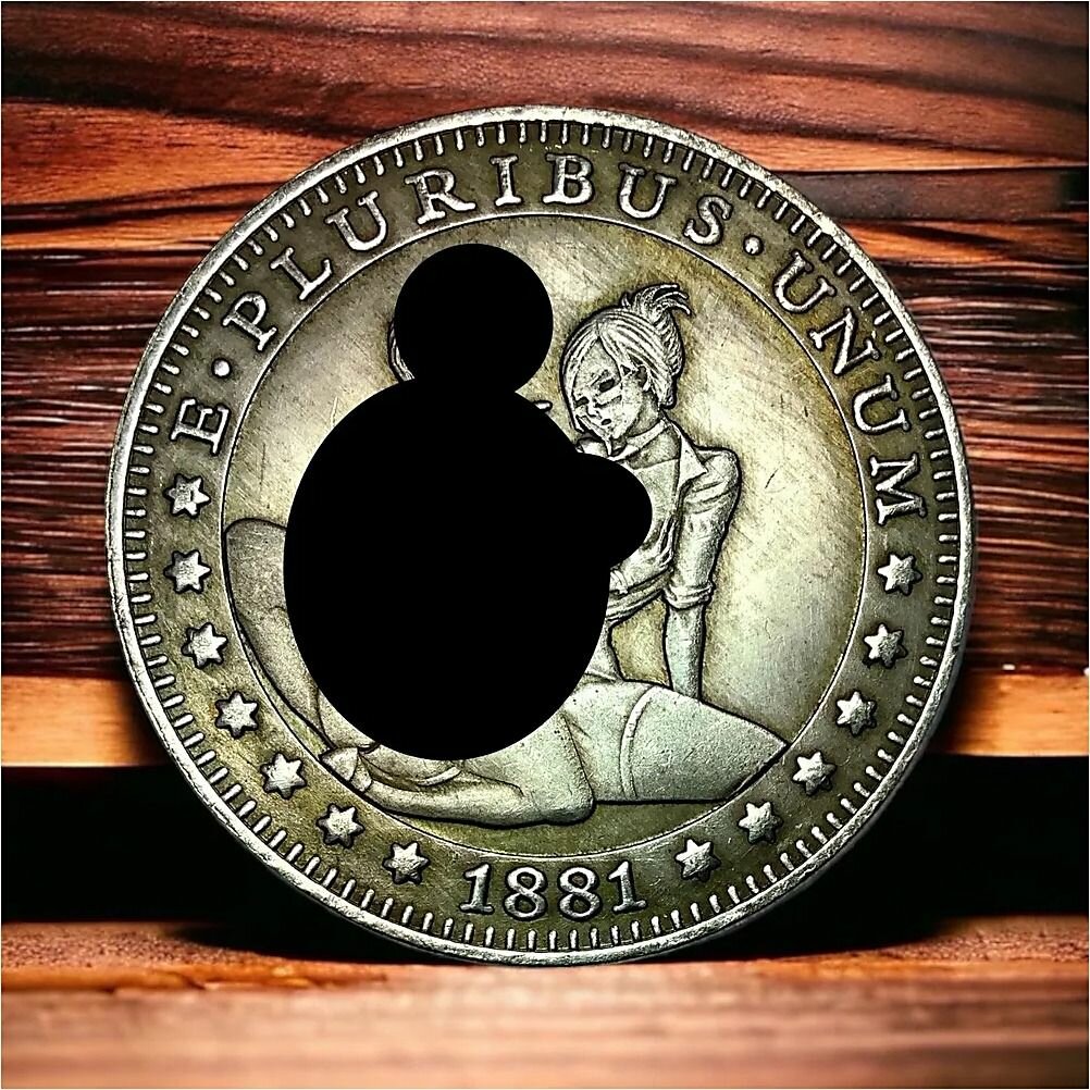 Коллекционная монета США 1 доллар 1881 года с эротическим сюжетом История любви