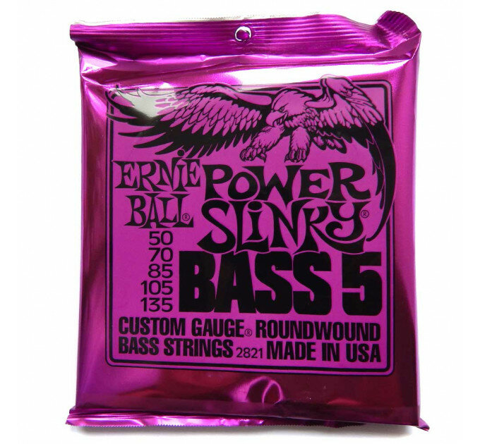 Ernie Ball 2821 Nickel Wound Slinky Power 50-135 - струны для 5-струнной бас-гитары 50-70-85-105-135