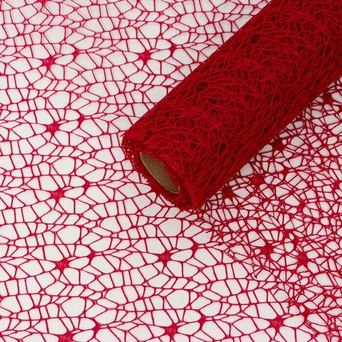 Сетка для цветов КНР "Крошет", бордовый, 0,5х4,5 м, ажурная
