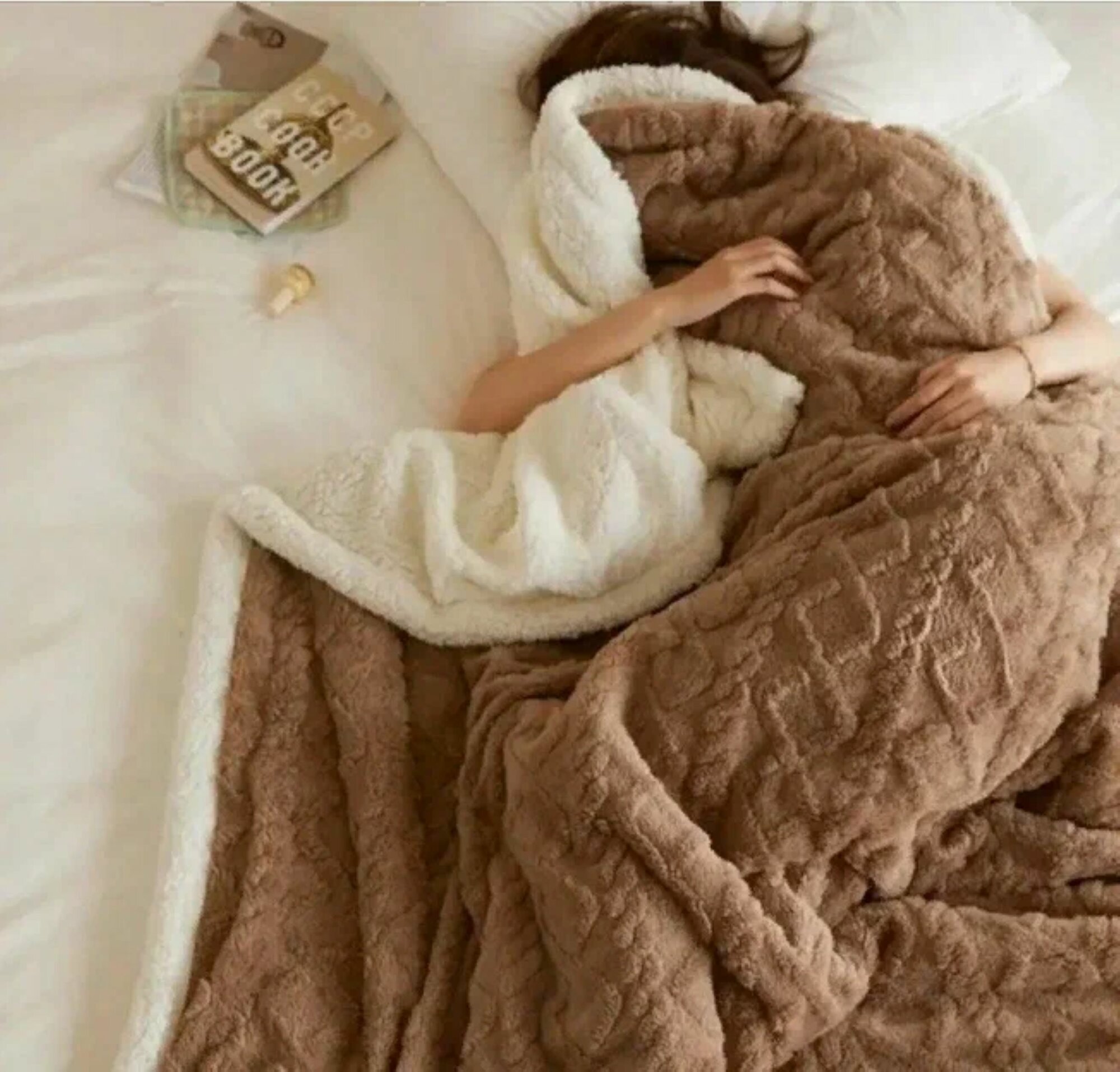 Плед 200*230 Евро Овечка плюшевый теплый двусторонний вязаные узоры одеяло дивана Покрывало на кровать светло-коричневый