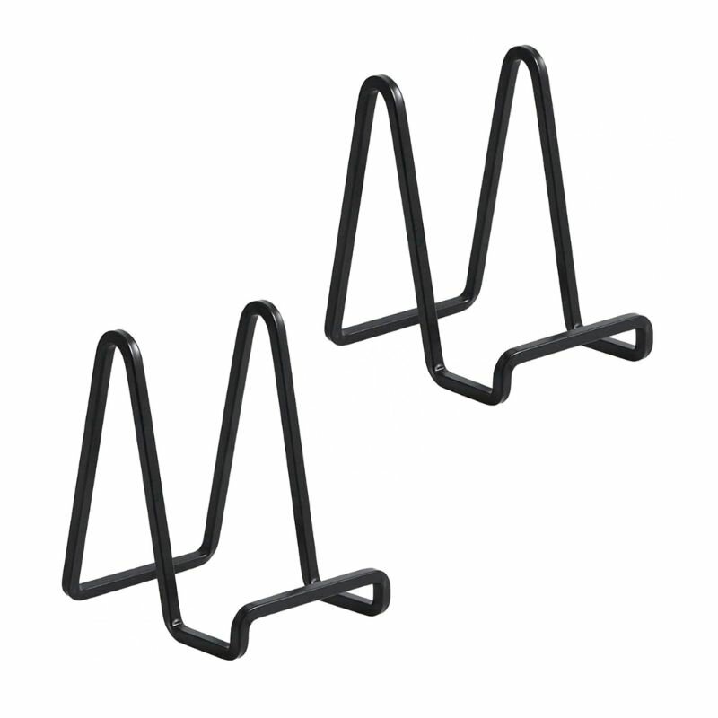 N-образный квадратный держатель для фоторамки из кованого железа-черный, 4 дюйма