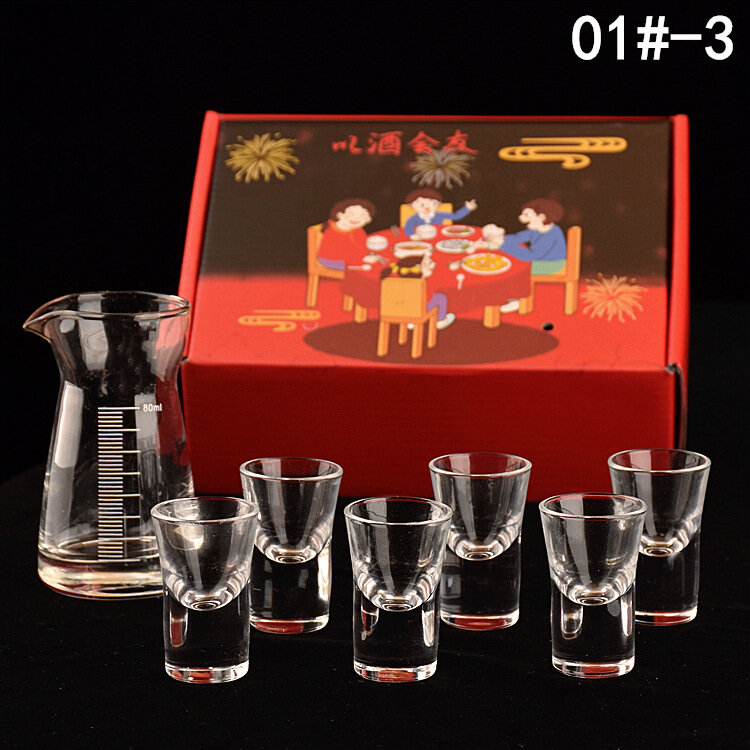 Стеклянные бокалы для ликера, рюмки, подарочный набор из 7 предметов, безопасная упаковка с губчатой прокладкой, диспенсер для напитков, стаканы для питья.