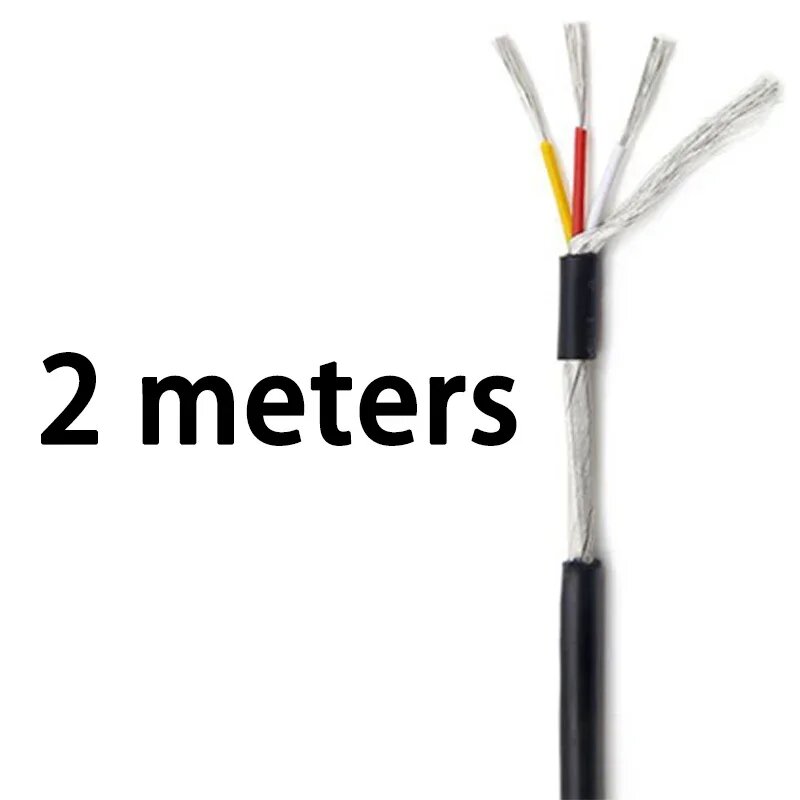 PULAND Экранированный аудио кабель медный 2-7 жил 5 м 3 Cores, Black x 2 meters, 26AWG