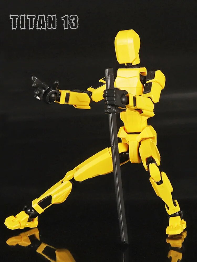 Робот жёлтый Titan 13 Air Bound, многосуставная, подвижная, 3D печать, Lucky Titan13, шарнирный робот