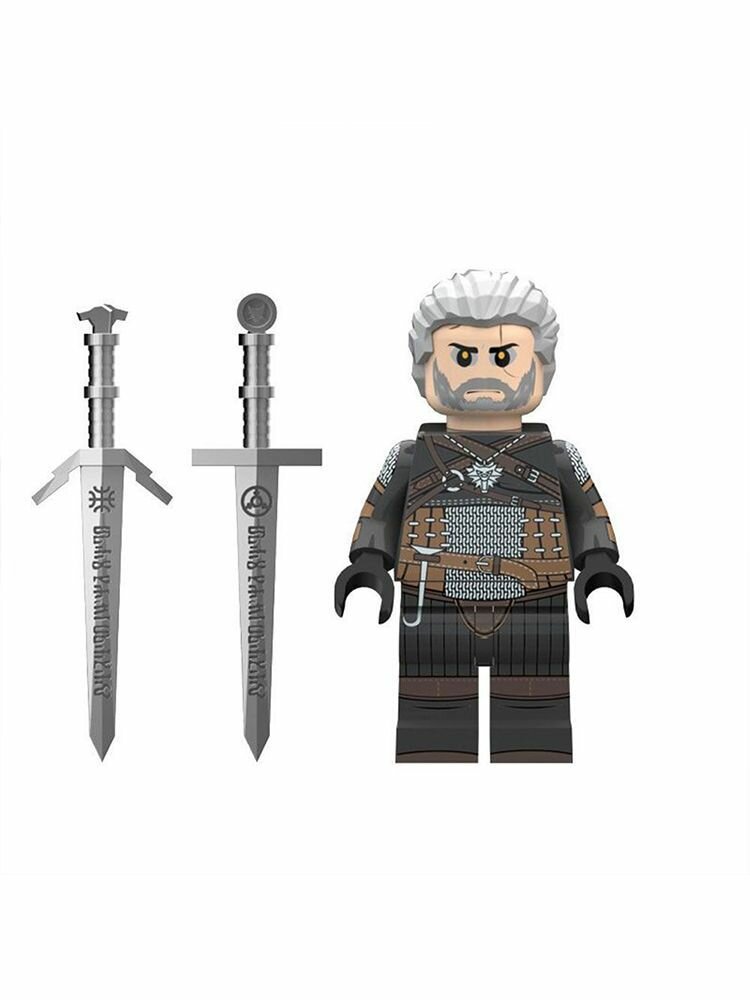 The Witcher 3 Ведьмак 3: Собранная из строительных блоков игрушка-минифигурка Геральта, охотника на демонов