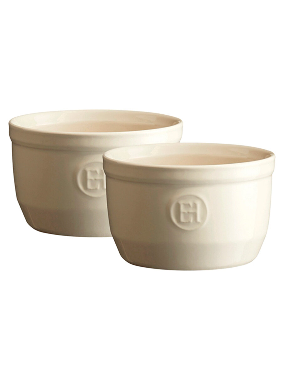 Набор рамекинов Emile Henry №10, цвет крем, керамические, 250 мл, 2 шт.