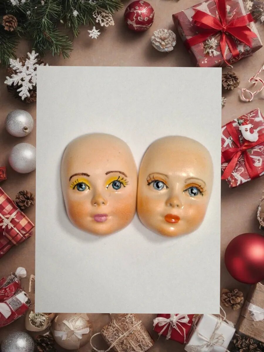Набор лиц - 2 шт, для ватной игрушки