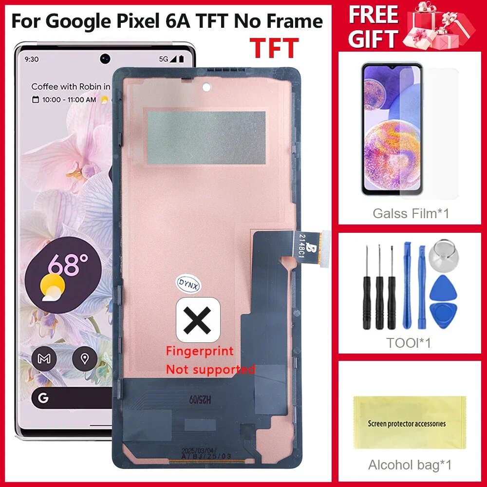 Google Pixel 6A TFT дисплей, No Frame