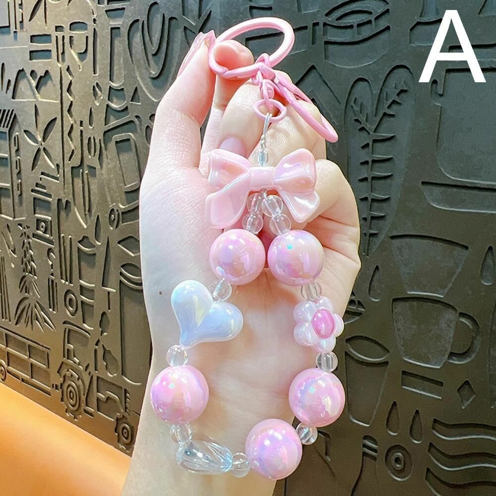 Брелок подвеска ремешок из бисера для телефона / ключей / сумки