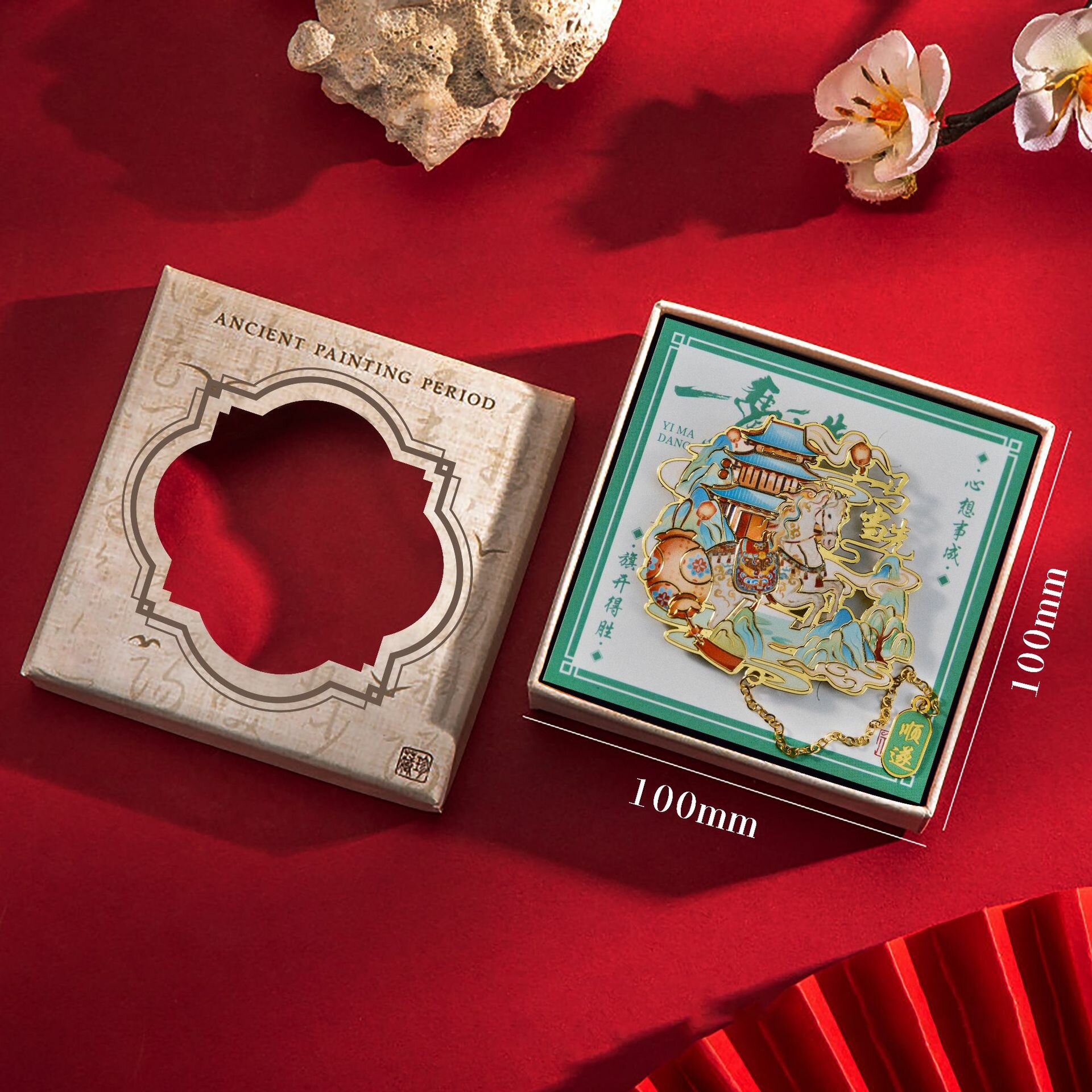 Индивидуальные металлические закладки к Году Лошади, корпоративные подарки на ежегодные собрания, награды учителям за успехи учеников, высококачественные культурные и креативные подарки в китайском стиле.